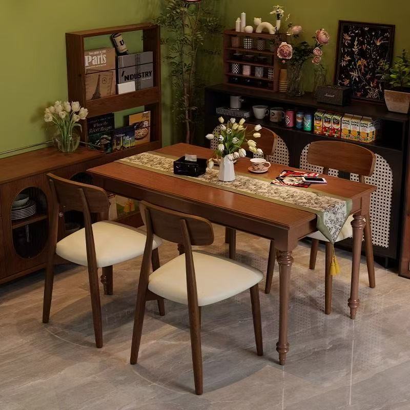 Solid Wood Coffee Table Set Dining Table Set Walnut Table Round Table ...