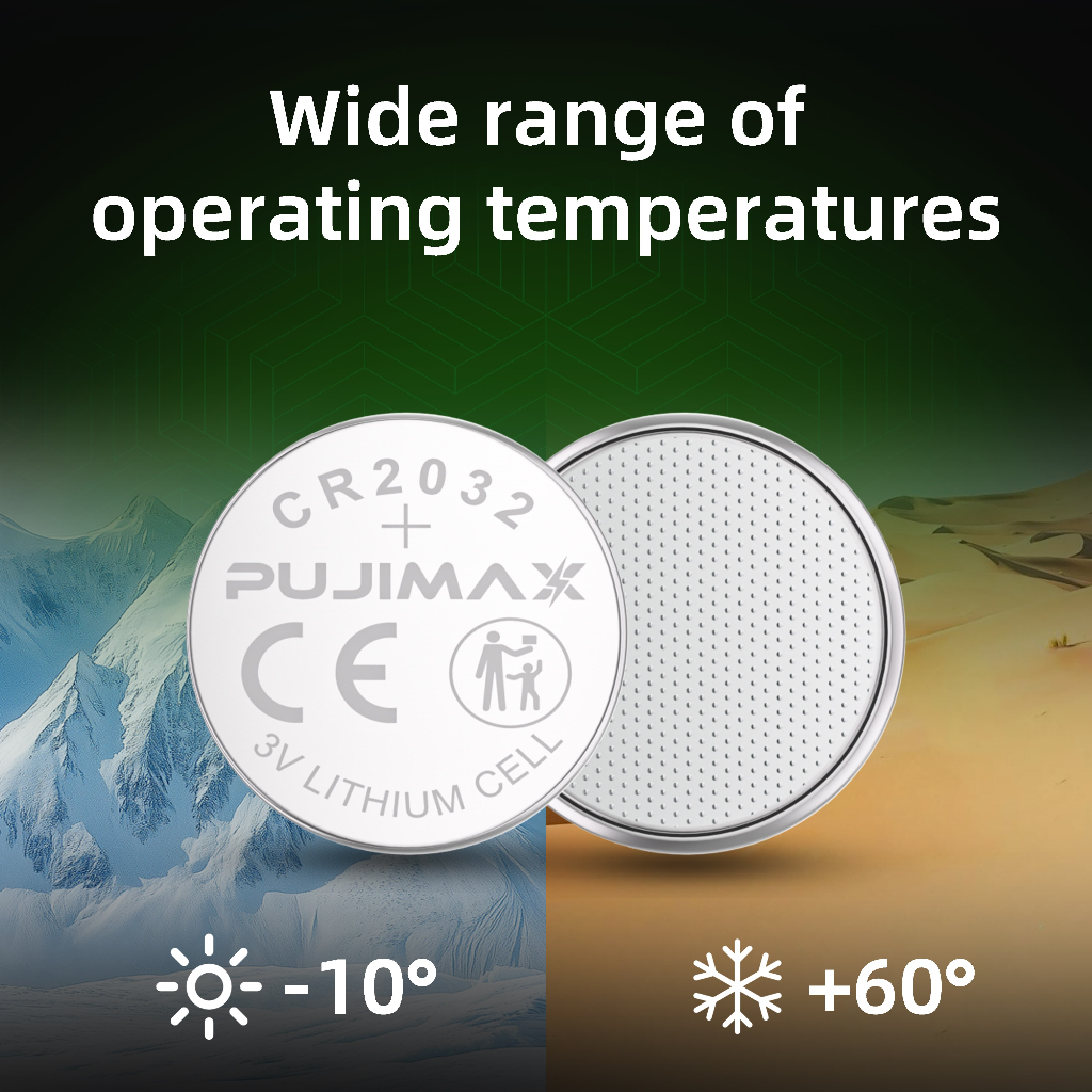 PUJIMAX CR2032 Battery 3V High Capacity Car Remote Control Electronic ...