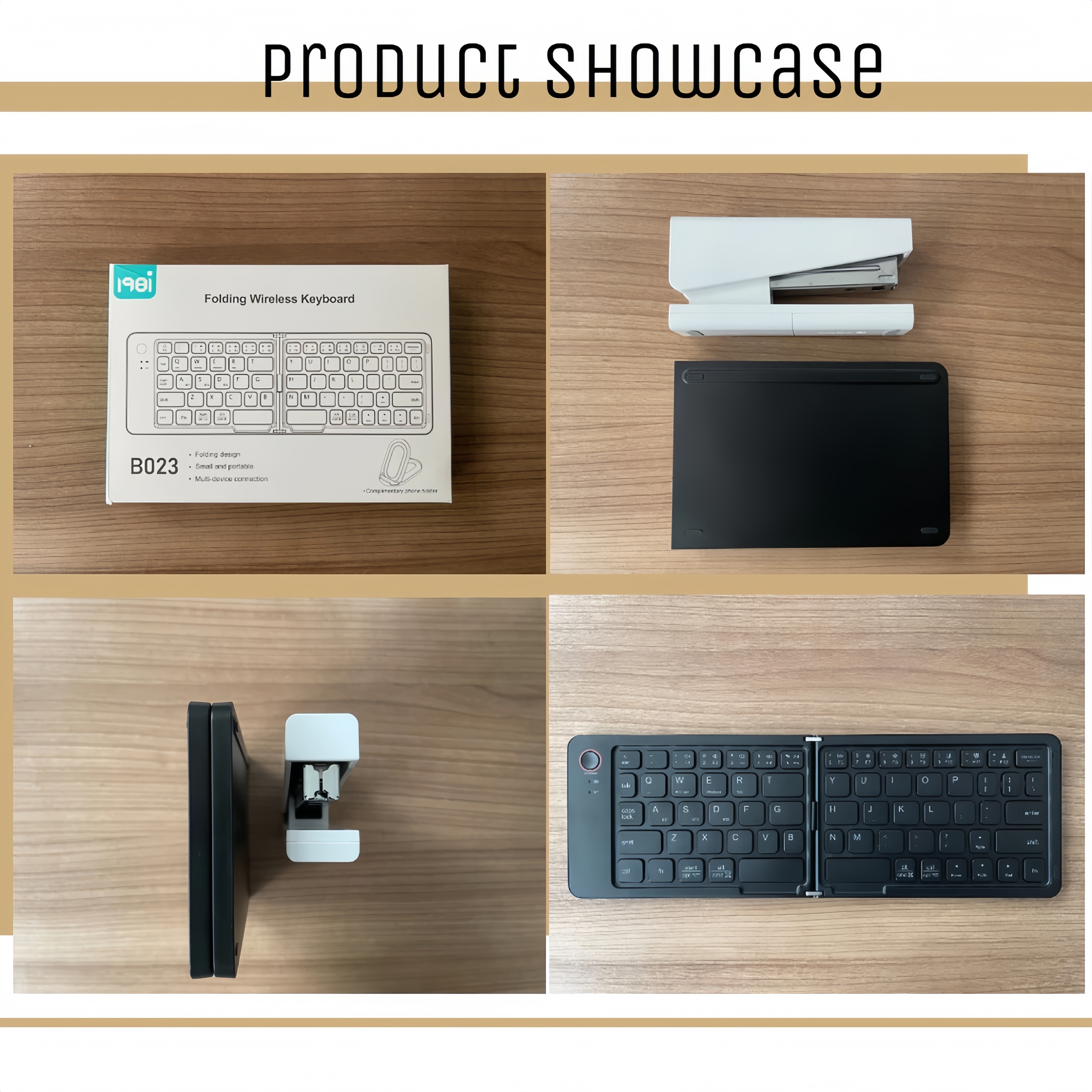 Zeus Slim Folding Keyboard Portable Bluetooth Keyboard for Laptop Mini ...