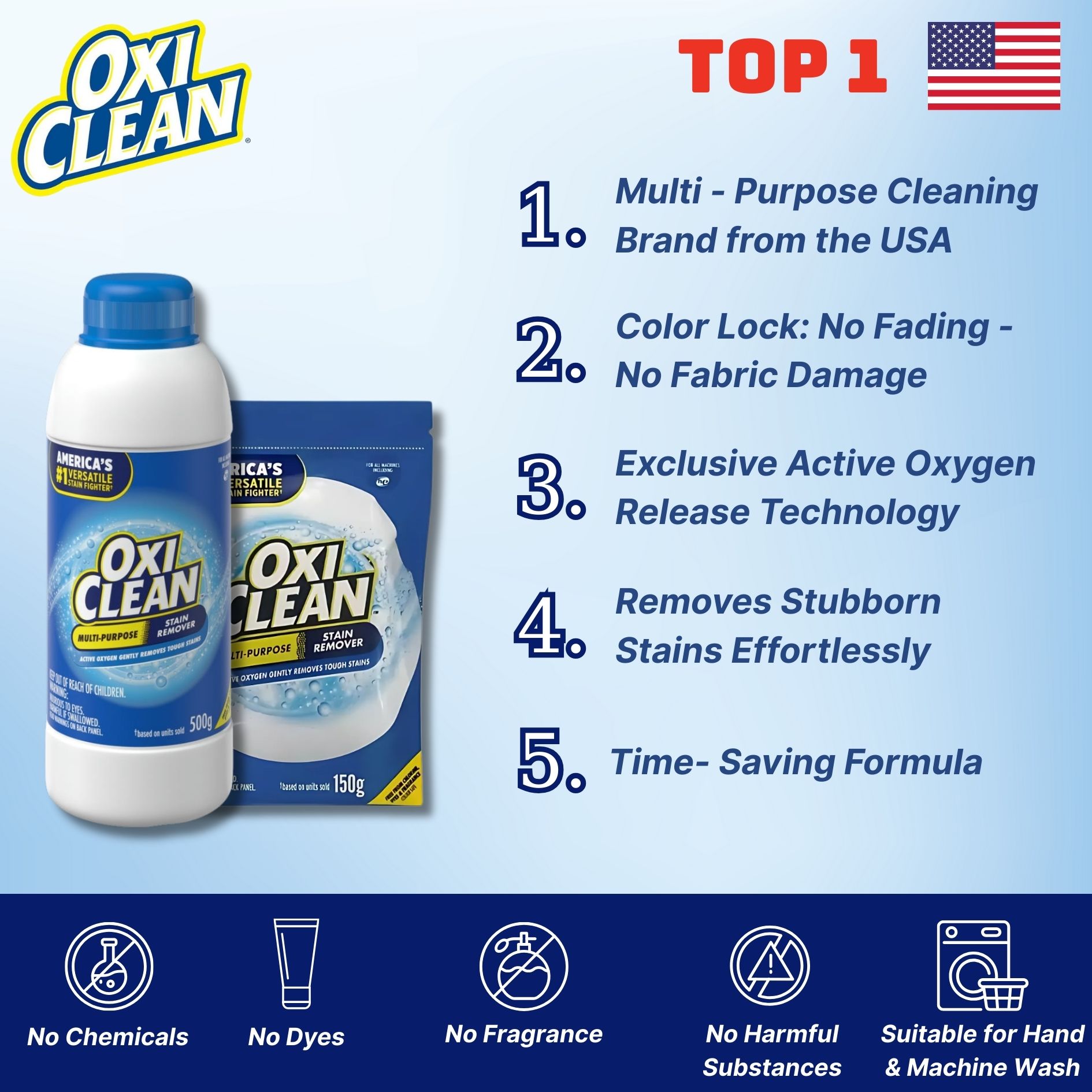 Combo 4 Pack All Purpose Cleaner OxiClean Laundry Cleaner Brand ...