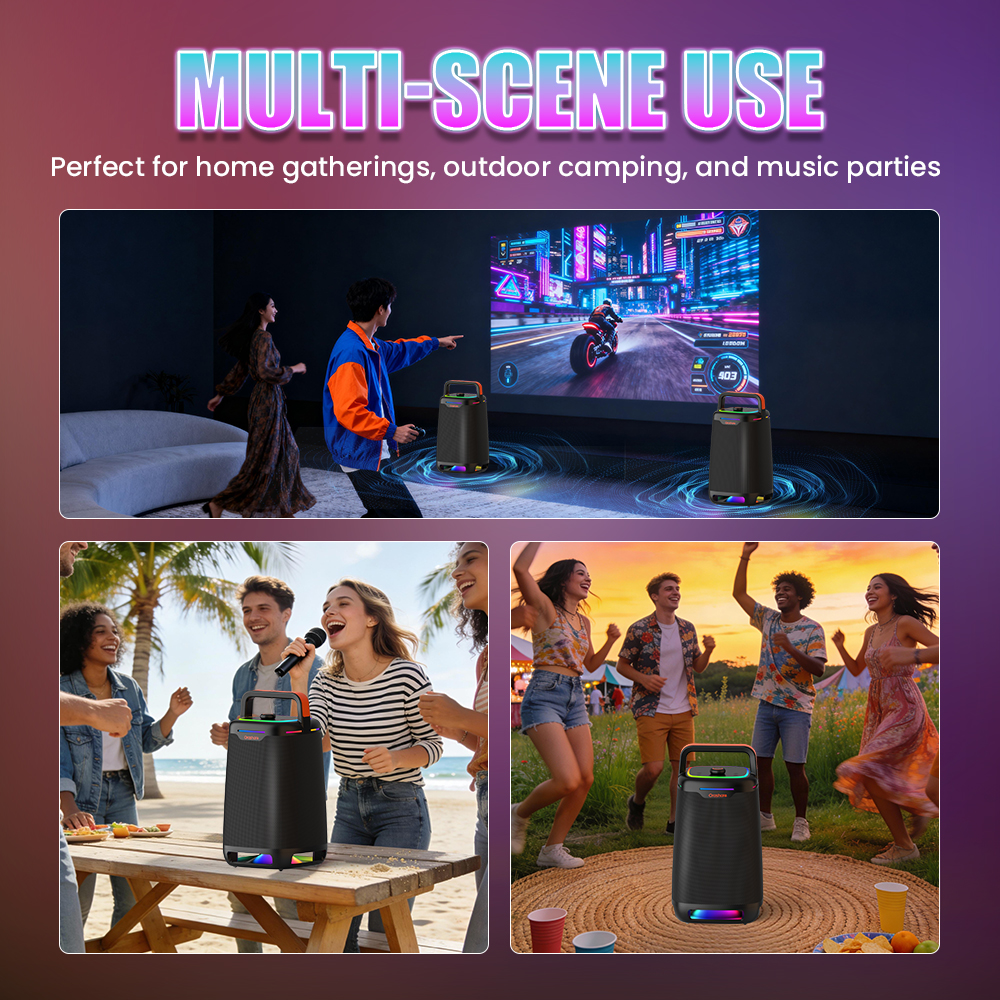 Orashare BS21Max 100W Party Bluetooth Speaker Powerful Sound with RGB ...