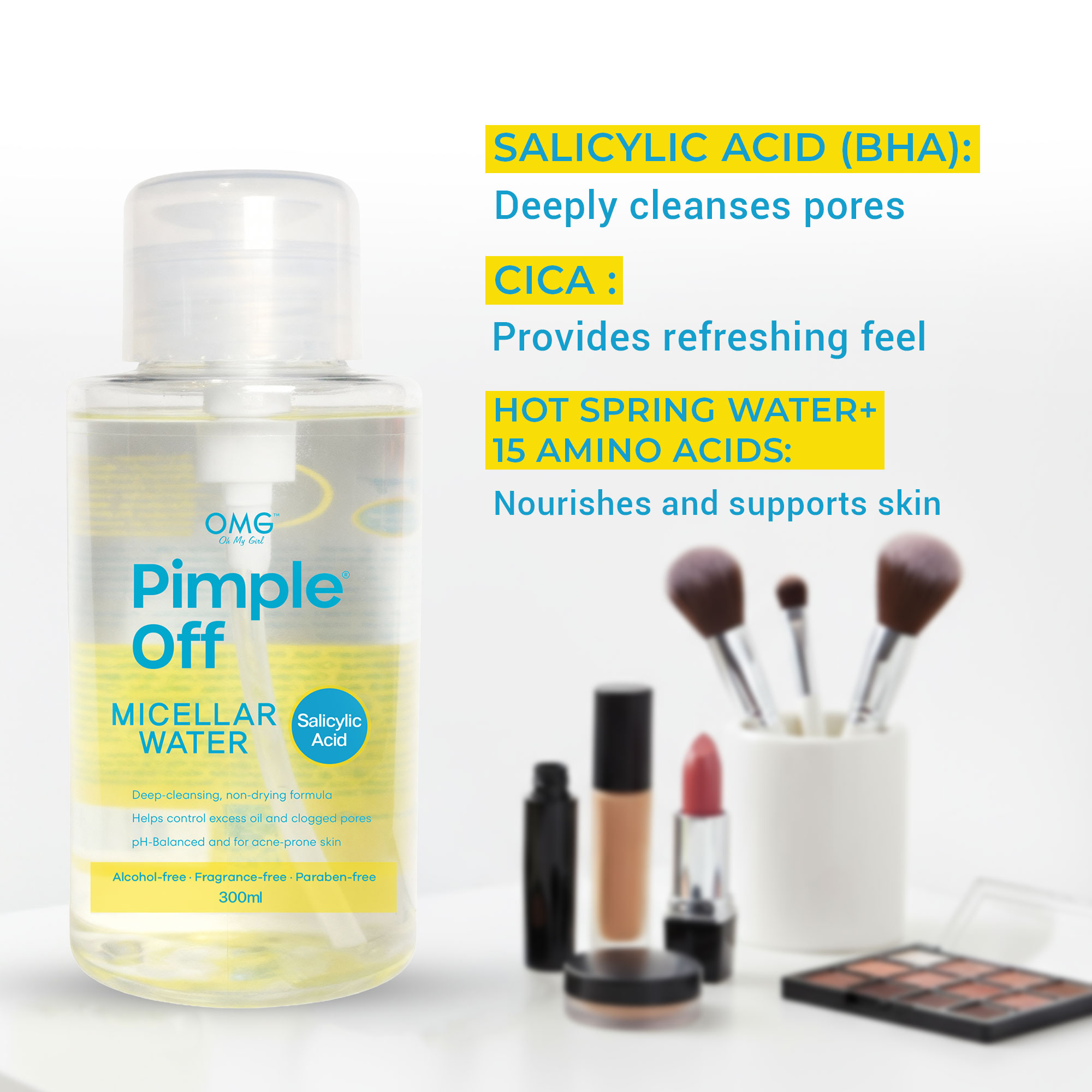 OMG Oh My Girl Pimple Off Micellar Water with Salicylic Acid | Shopee ...