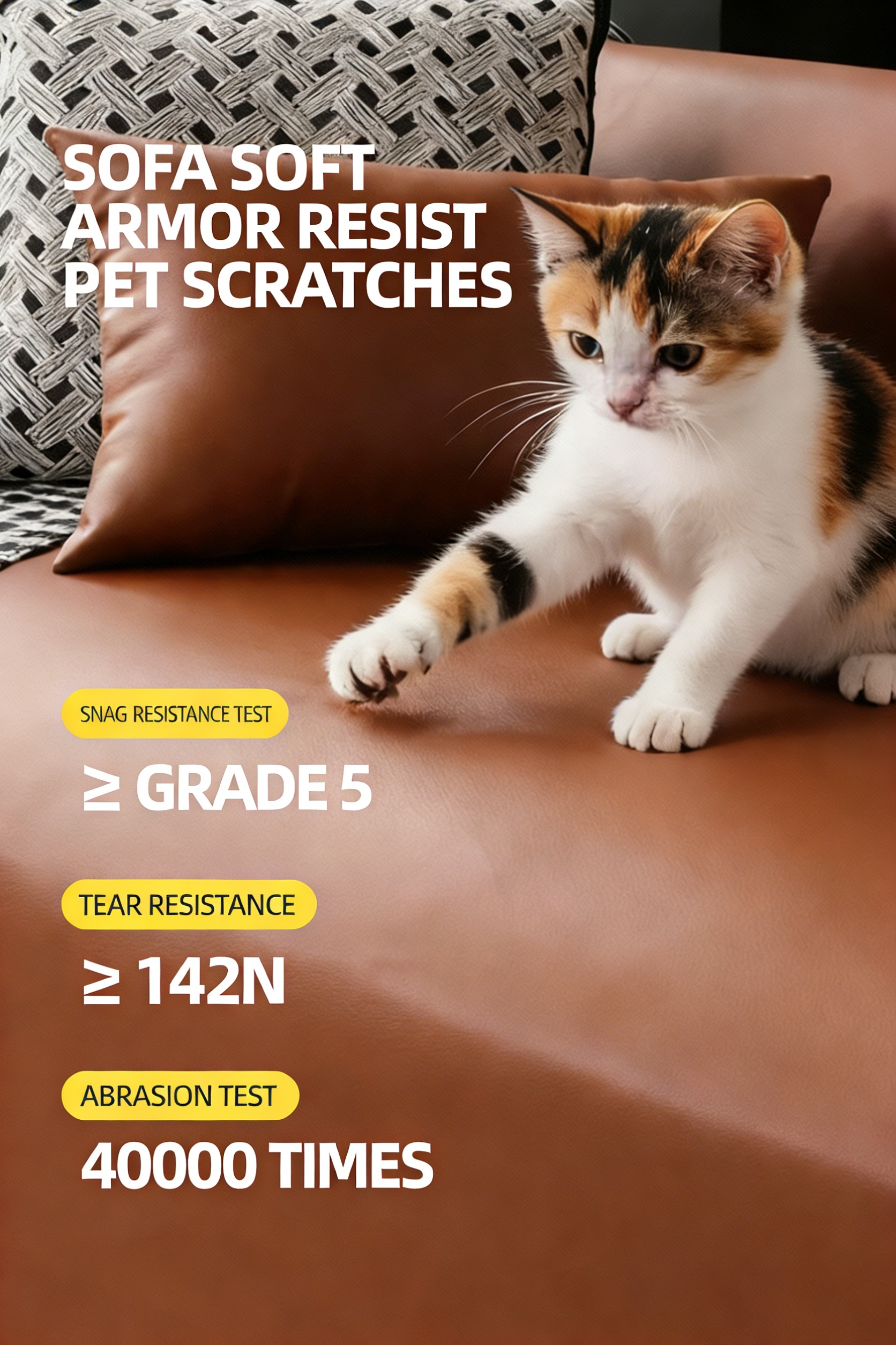Leather Sheepskin Sofa Cover: One-Piece, Cat-Proof, Non-Shedding ...