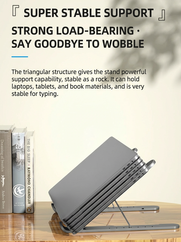AIODIY Foldable Heightening Laptop Bracket Aluminum Alloy Portable ...