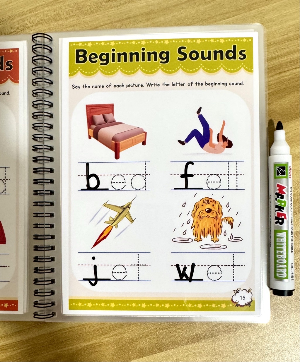 Letter Sounds Activity Book for Kids | 41 Wipe Clean Pages with Free ...