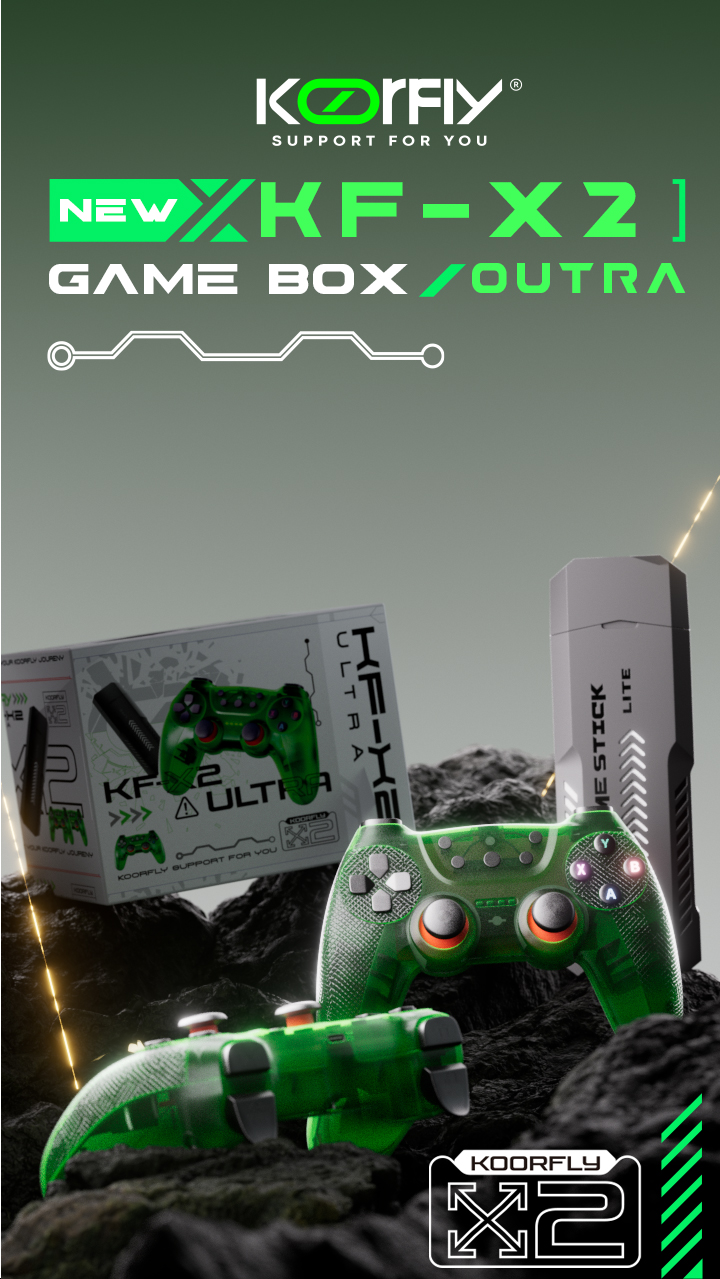 KOORFLY KF-X2 Ultra Rechargeable Game Stick Controller 4K 42K+Games ...