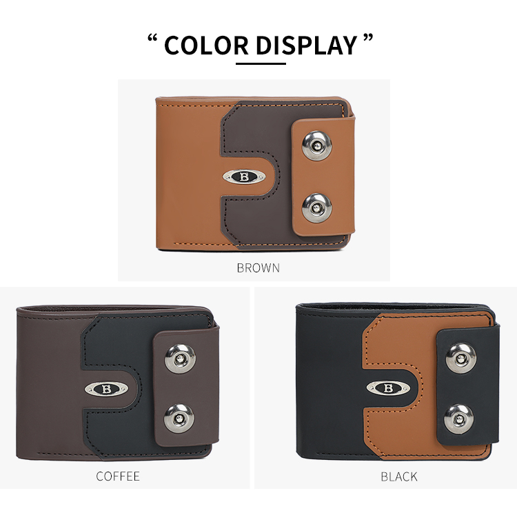 Mumu 1177 Bi-Fold Safety Wallet in Snap Button Closure with Transparent ...