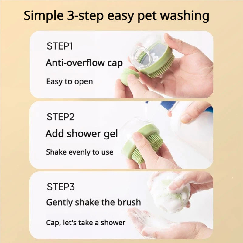 Multifunctional Shampoo Brush With Liquid Dispenser Scalp Silicone ...