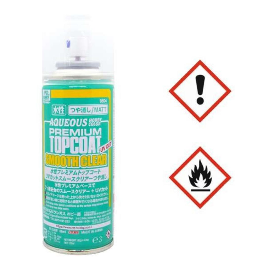 Mr.Hobby AQUEOUS Water-Based Premium Top Coat UV Cut Smooth Clear Matt ...