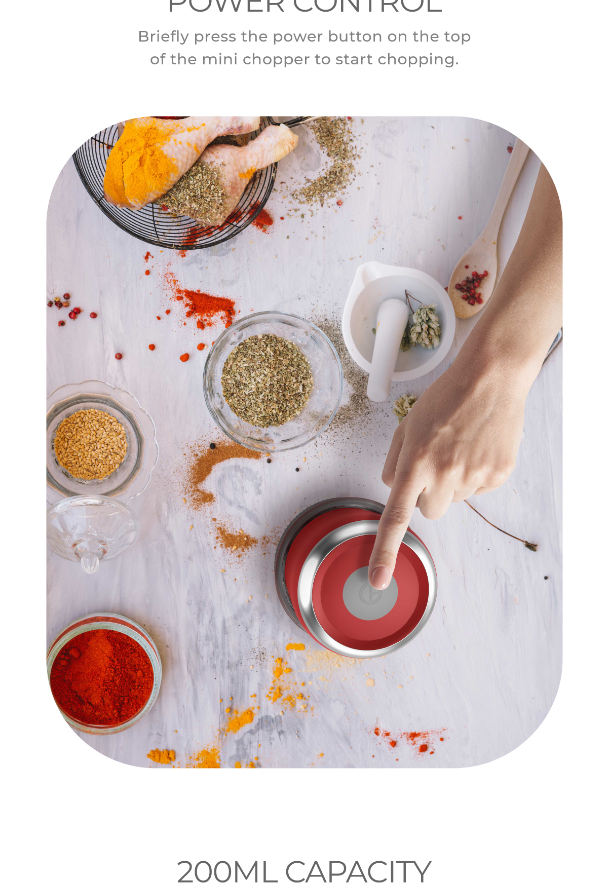 PerySmith PS250II EasyCooking Cordless Mini Chopper – 45W USB ...