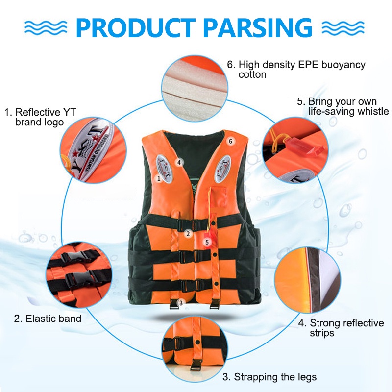 Professional Life Vest Jacket For Adult Kids Outdoor Water Sport ...