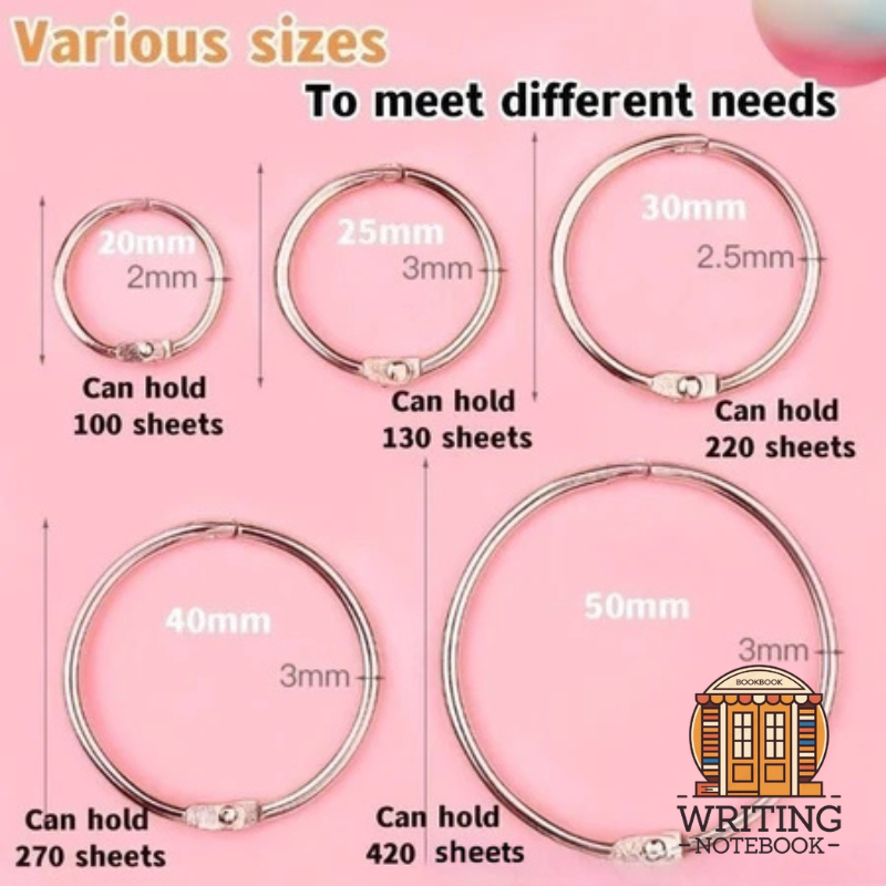 2pcs multifunctional metal binder card ring loose-leaf binding ring DIY ...