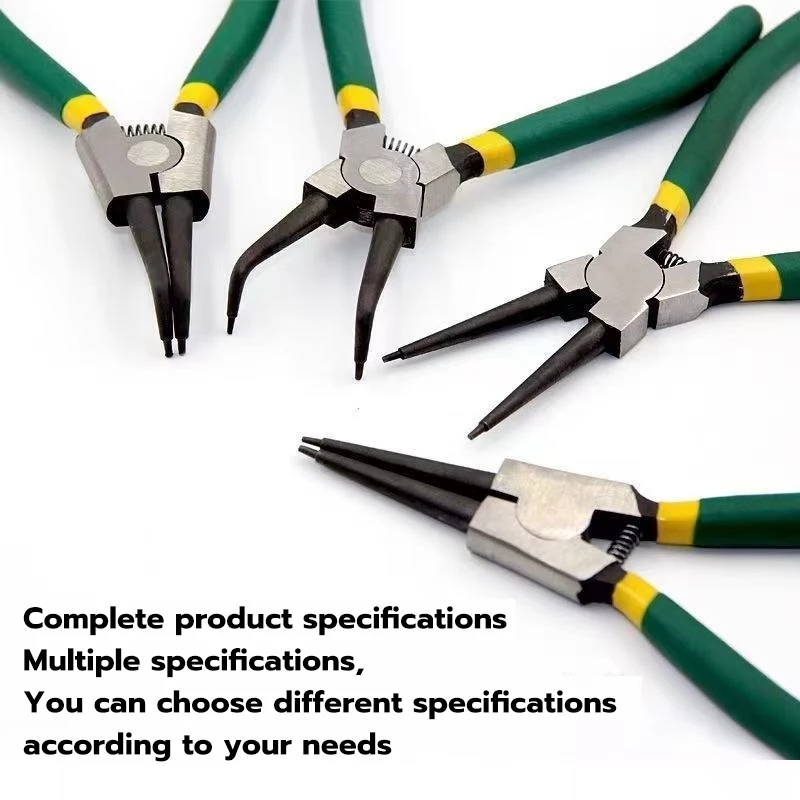 4PCS 4-in-1 Multi-Function Circlip Pliers Set in 7-Inch for Retaining ...