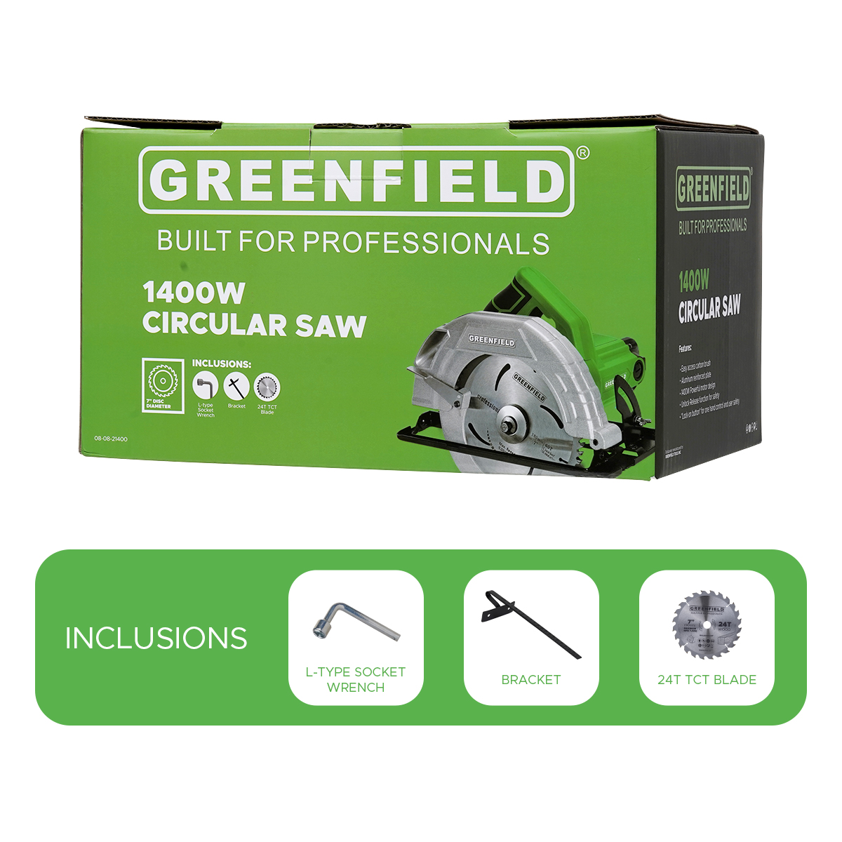 Greenfield Circular Saw 1400W - Power Tools/Home Improvement | Shopee ...