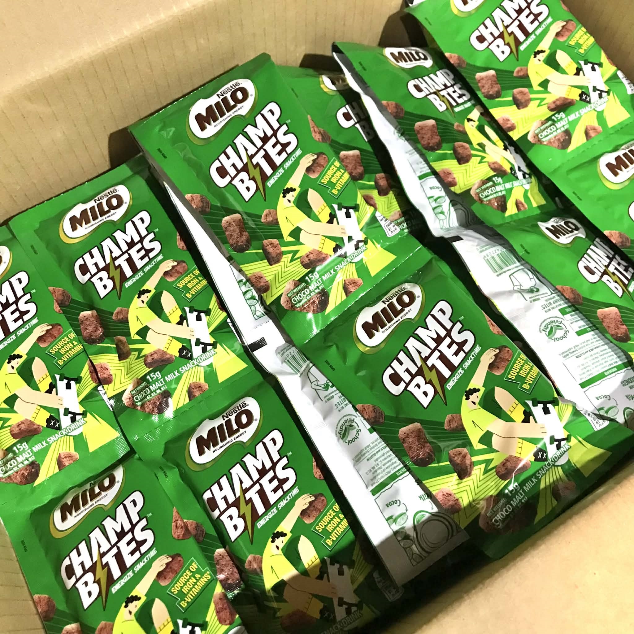 Milo Champ Bites 15g Choco Malt Milk Snack | Shopee Philippines