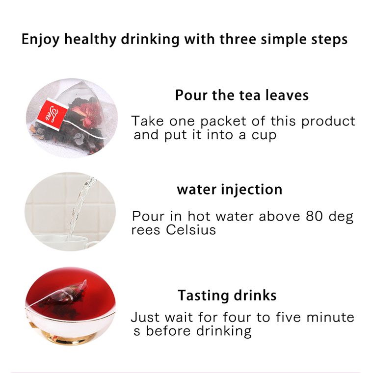 FDA Premium Mulberry Rose Hibiscus Tea Sweet-Sour Taste Individually ...