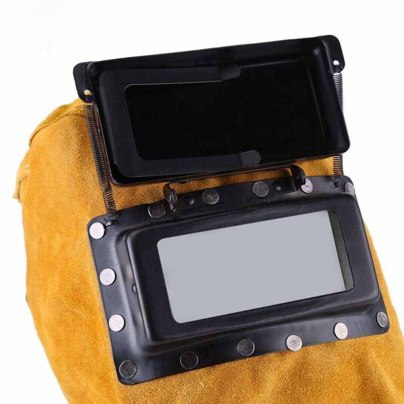 [Ready Stock]Leather Welder Welding Work Hood Helmet Gear Mask Filter ...