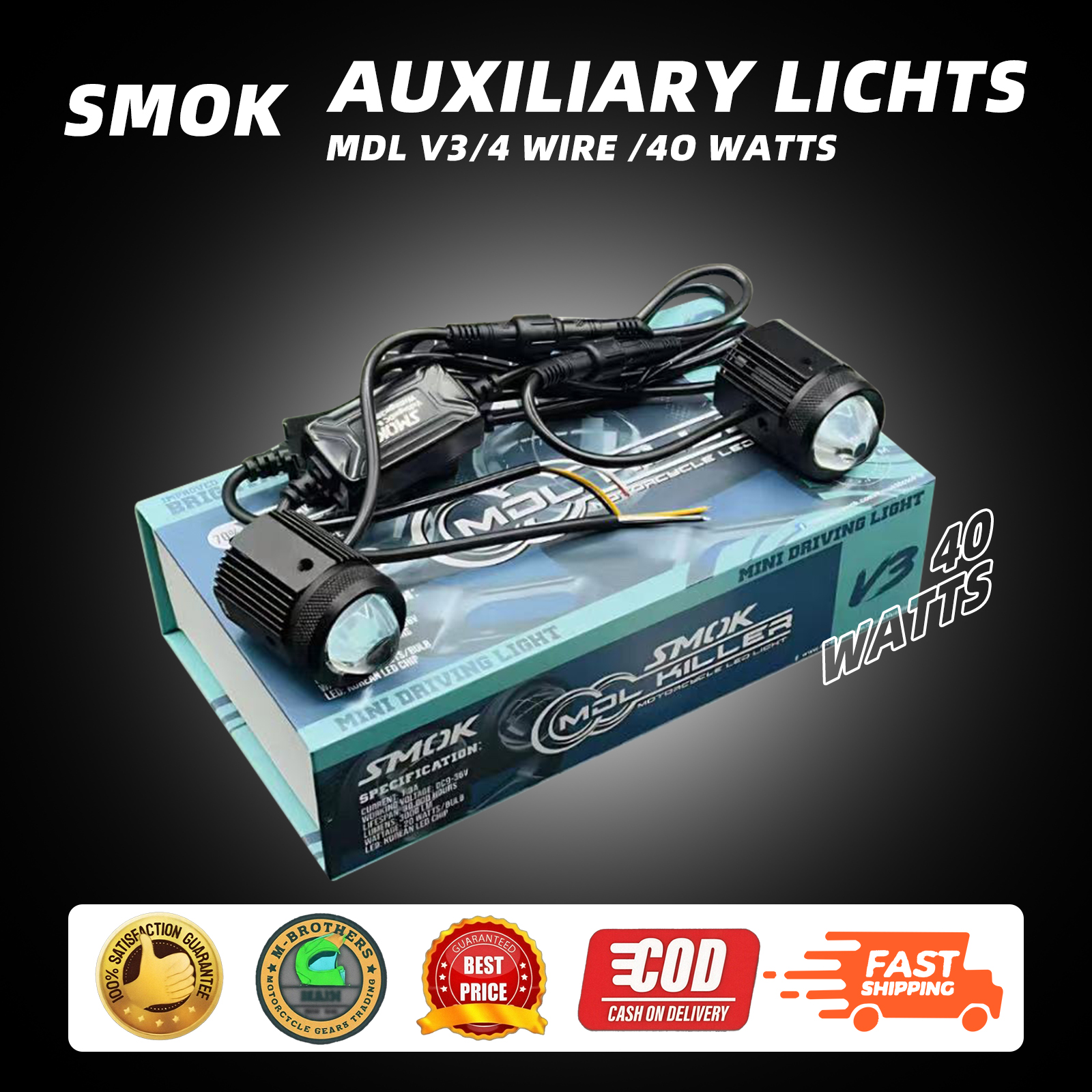 SMOK mini driving lights, 3-wire V1 and 4-wire V3, three-way switch ...
