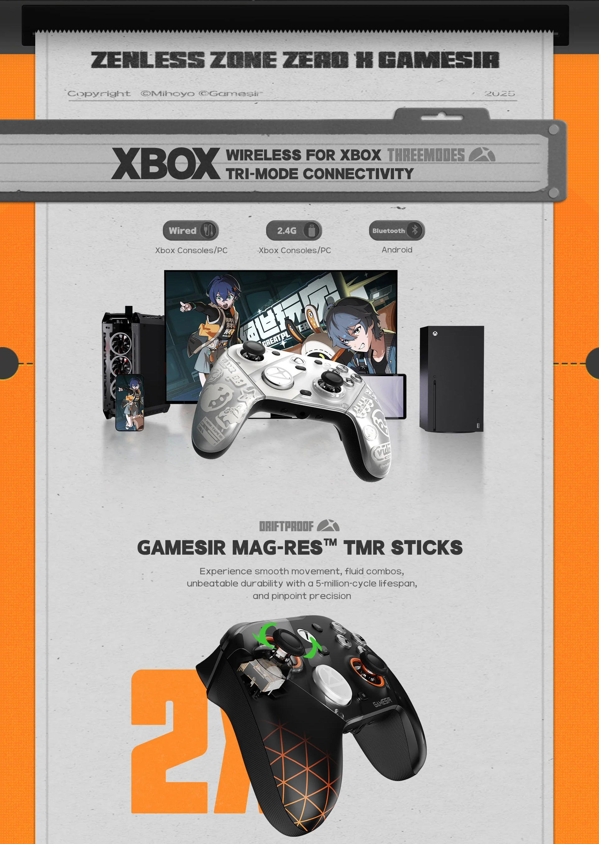 GameSir x Zenless Zone Zero G7 Pro Wireless Game Controller for Xbox ...