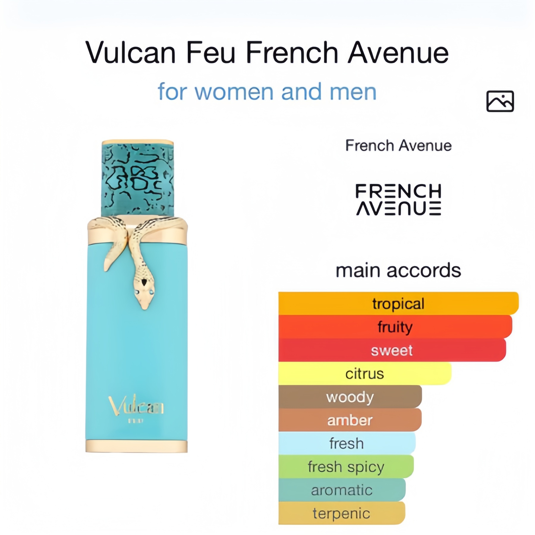 French Avenue Vulcan Feu / Vulcan Sable / Vulcan Baie 100ml EDP Long ...