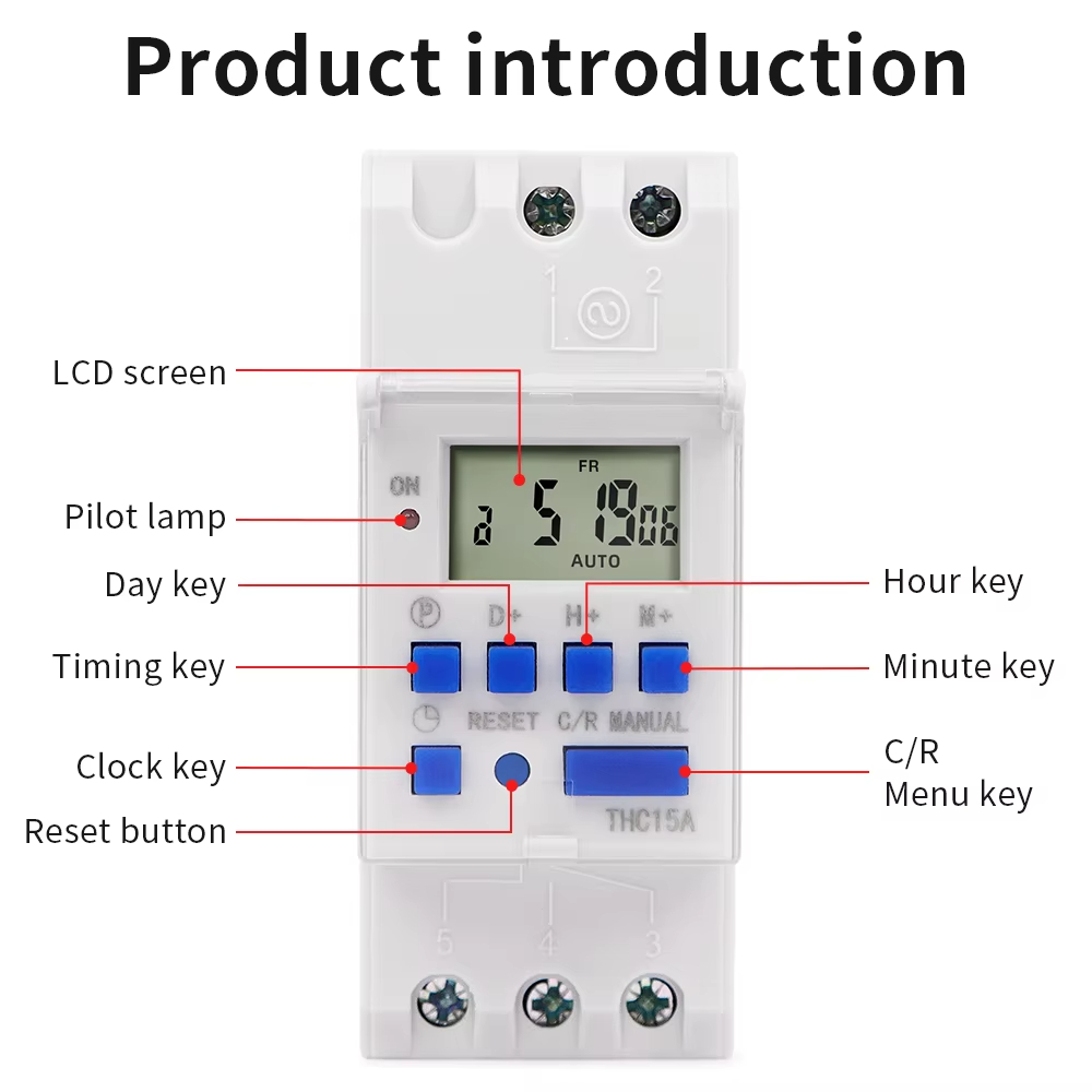 Digital Programmable Timer Digital Timer Switch 15A 30A Programmable ...