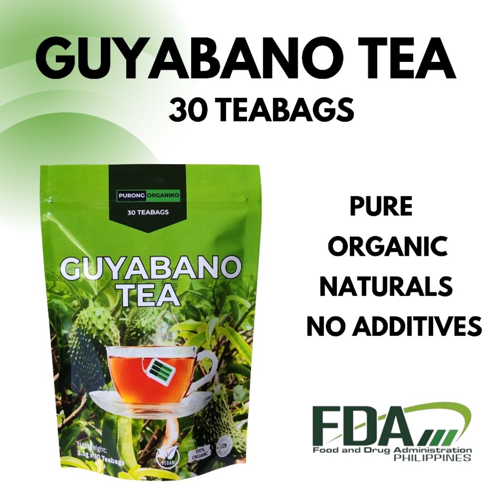 PURE GUYABANO (GRAVIOLA) TEA 30 PCS TEABAGS/ FDA APPROVED /ALL NATURALS ...