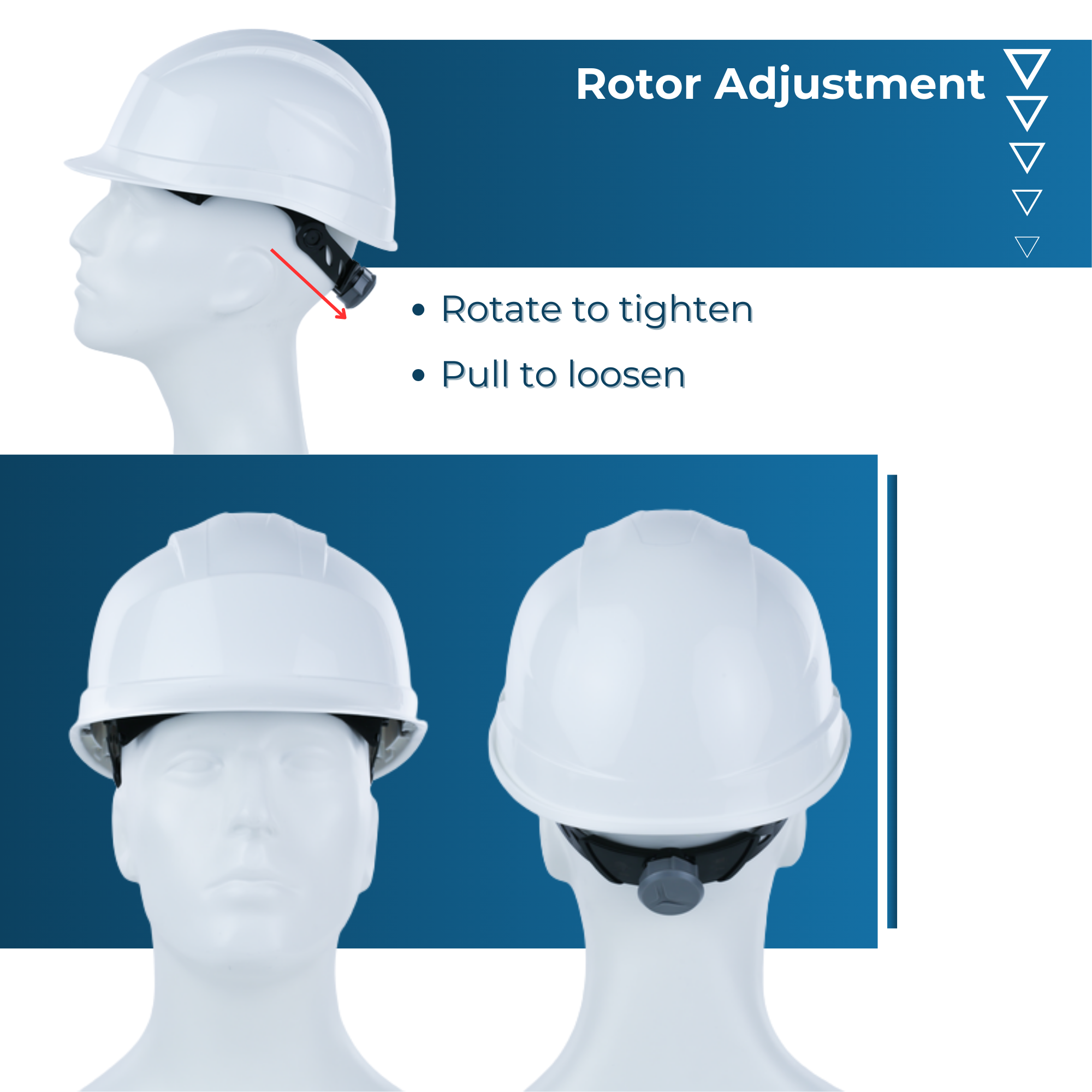 Delta Plus QUARTZ UP III - Safety Helmet with Rotor Adjustment Hard Hat ...