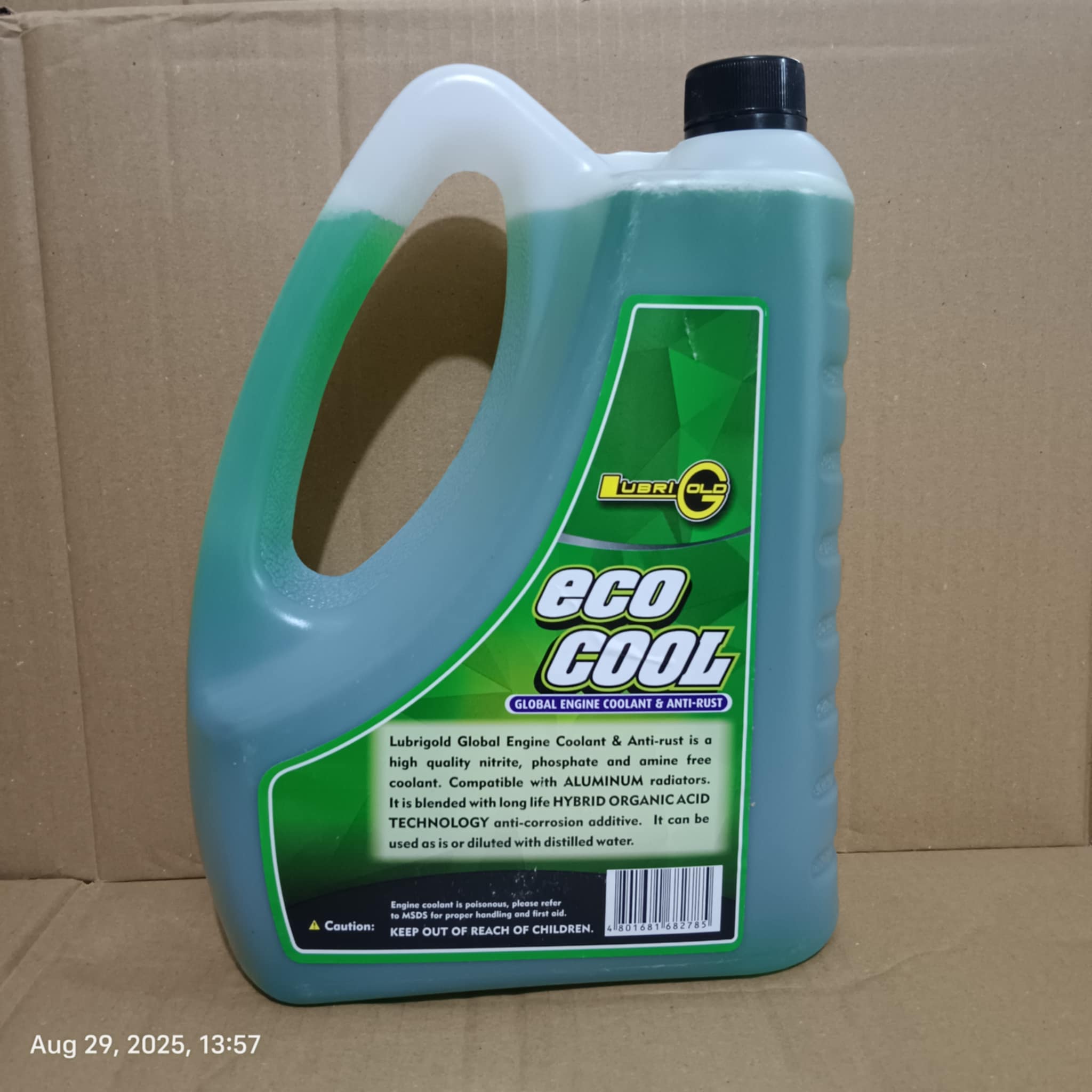 Lubrigold Eco Cool Ready To Use Coolant Green 1Gallon 4Liters | Shopee ...