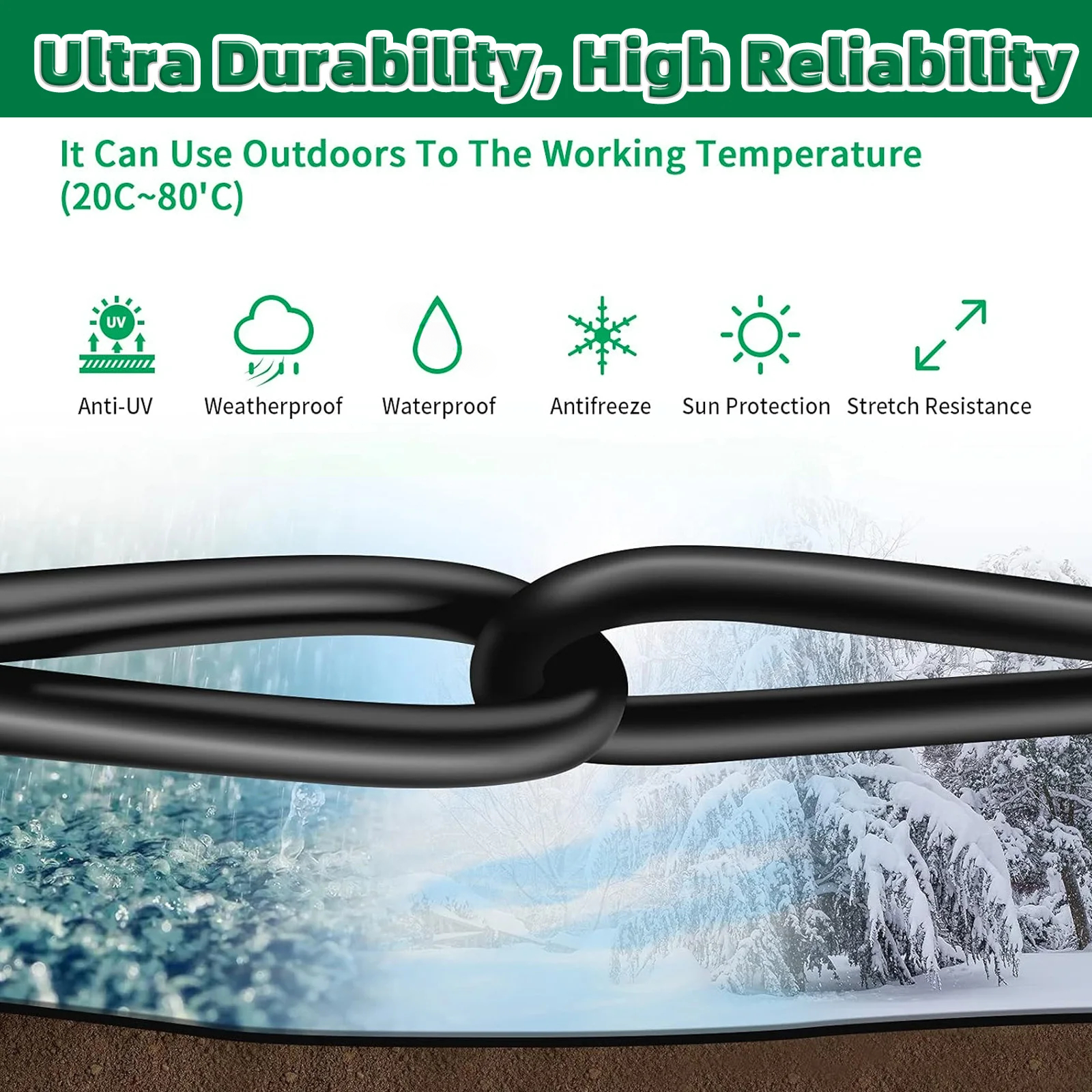 10/15/20/25/30/35/40/45/50/55/60/65M UTP CAT6 Double Layer Outdoor ...