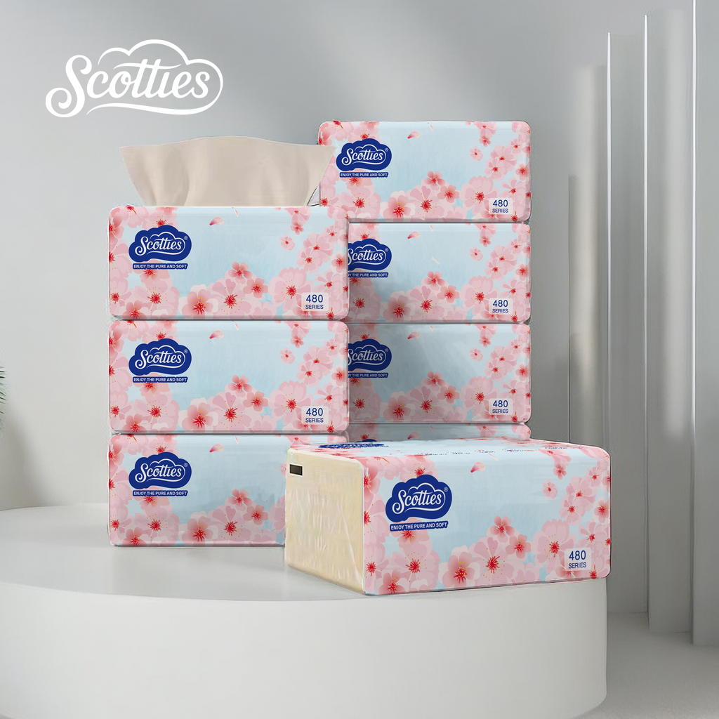 8 Packs Scotties Facial Tissue Paper Towel Tissue Paper 420 Sheets 4 ...