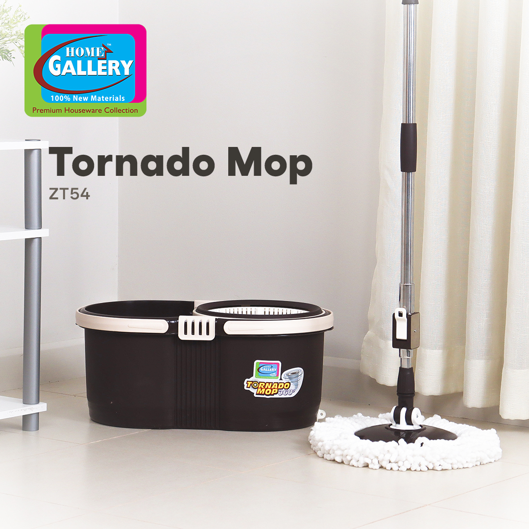 Home Gallery Detachable Dryer Tornado Mop & Spin Dry Bucket w/ 1 ...