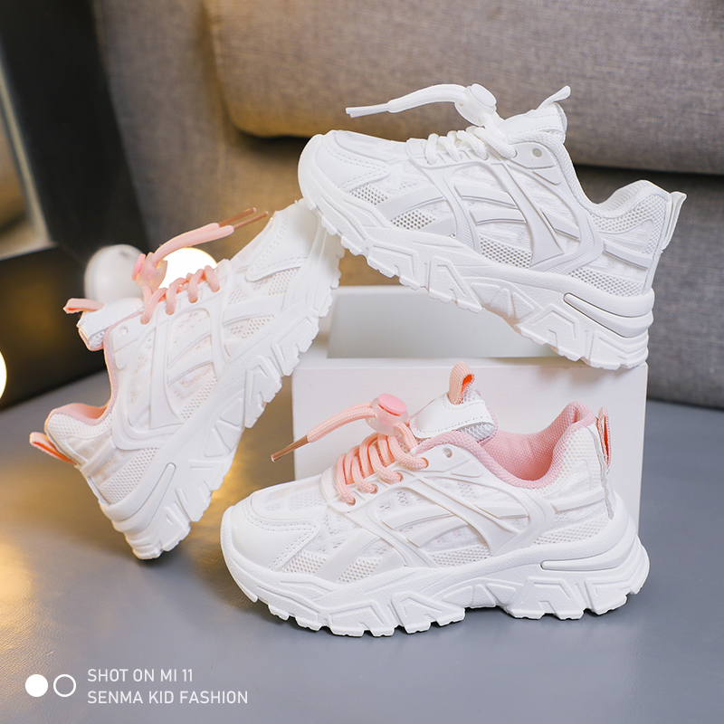 SENMA Korean Shoes For Kids Girls Chunky Sneakers White Shoes Rubber ...