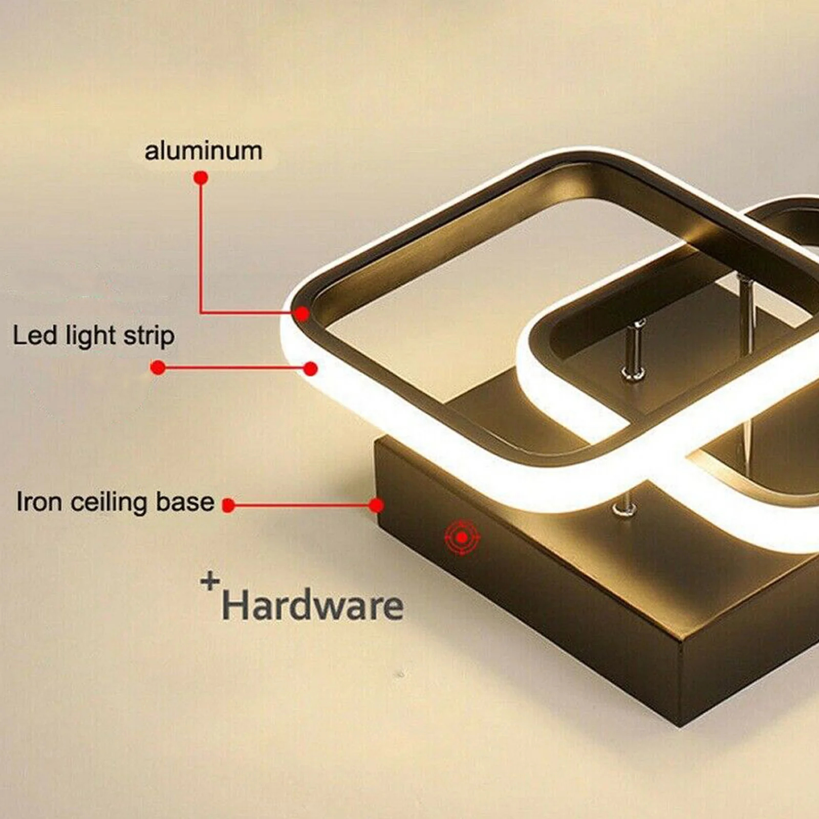 WeHome LED Ceiling Light 3 Color Modern Center Light Tri color Living ...