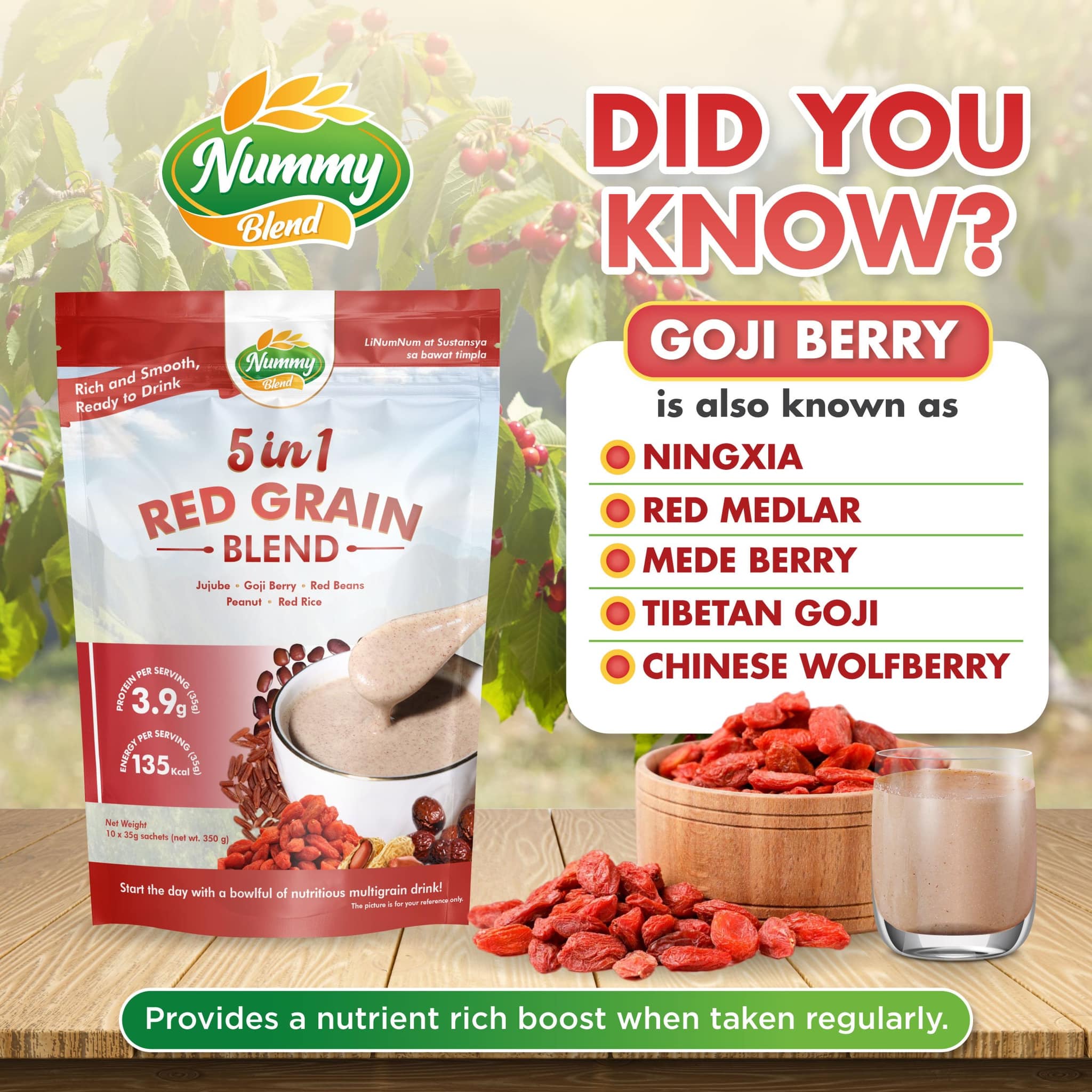 Nummy Blend 5-in-1 Red Grain & Black Bean Rice Healthy Option Breakfast ...