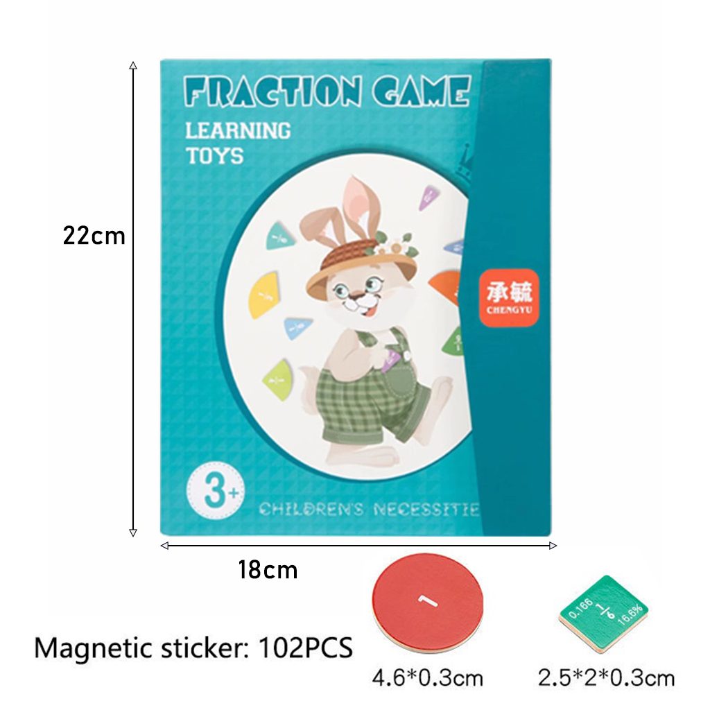 Children Magnetic Fraction Learning Math Toys Manipulative Learning ...