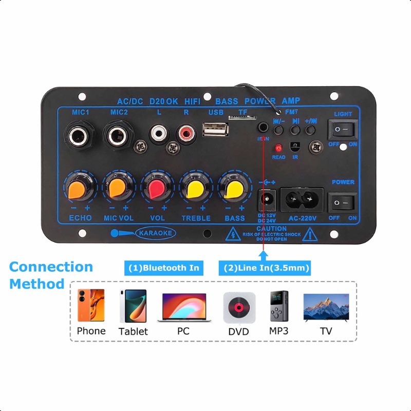 D20 12Inch 200W12V24V With Reverberation Power Amplifier Direct Supply ...