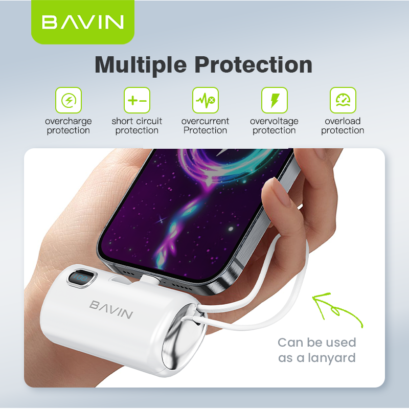 BAVIN PC1091S 5000mAh / PC1201S 10000mAh Fast Charging Mini Powerbank w ...