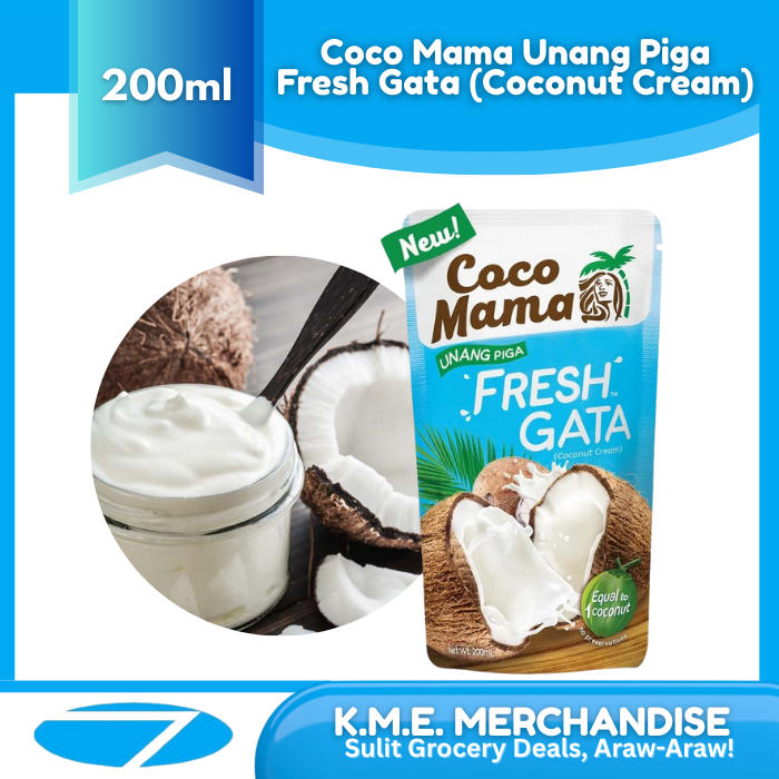Coco Mama Unang Piga Fresh Gata Coconut Cream (200ml) | Shopee Philippines