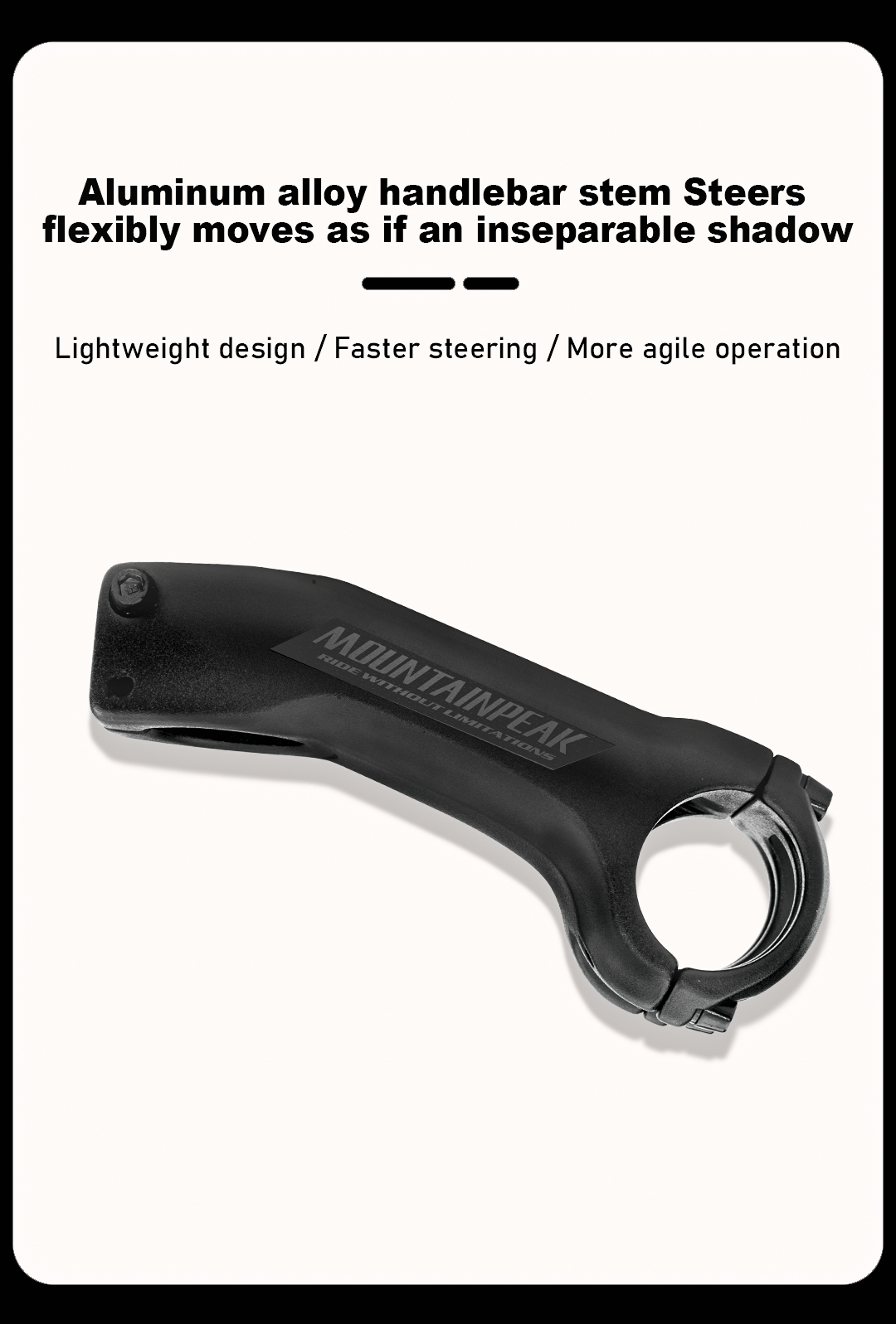 MOUNTAINPEAK Bike Long Stem 100MM 31.8M -20° MTB Negative Stem FOR MTB ...