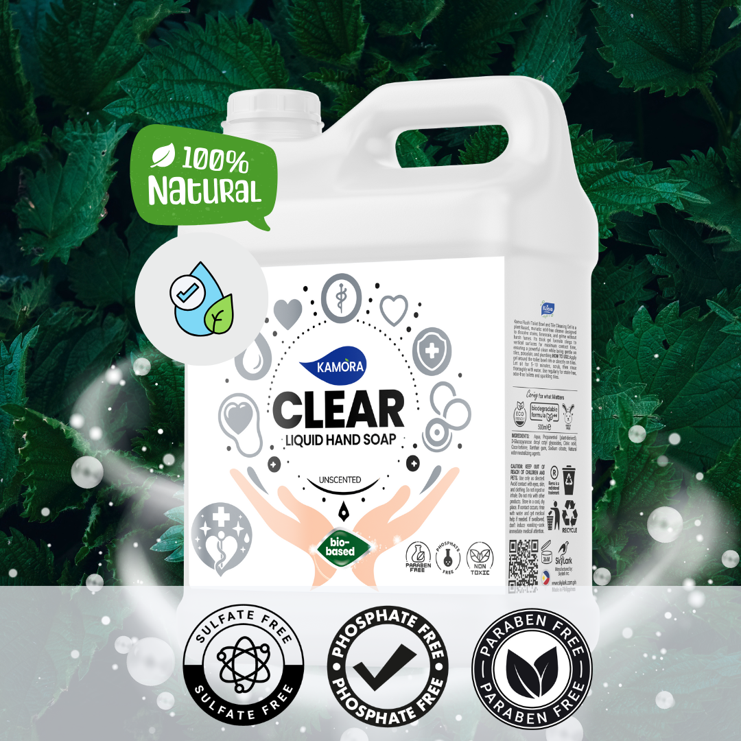 Kamora Clear Hand Soap - Food Grade Unscented Formula, Safe Mild ...
