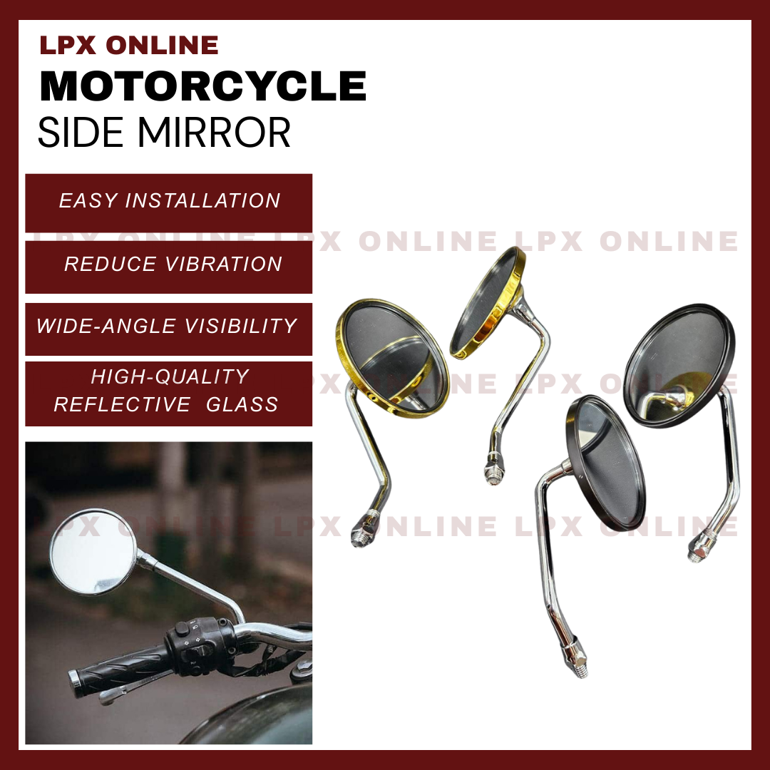 Motorcycle 1 Pair Side Mirror Universal Rearview Mirror HD Clear View ...