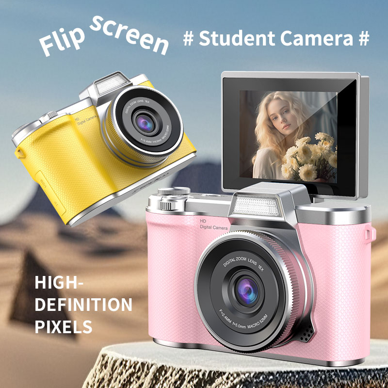Digital Camera HD 4K Selfie 180° Flip Screen 48MP Photography 30X Retro ...