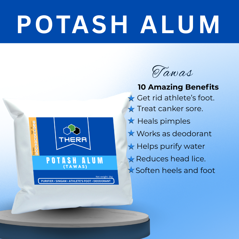 THERA Pure Tawas Powder Potassium Aluminum Sulfate Potash Alum (1kg ...