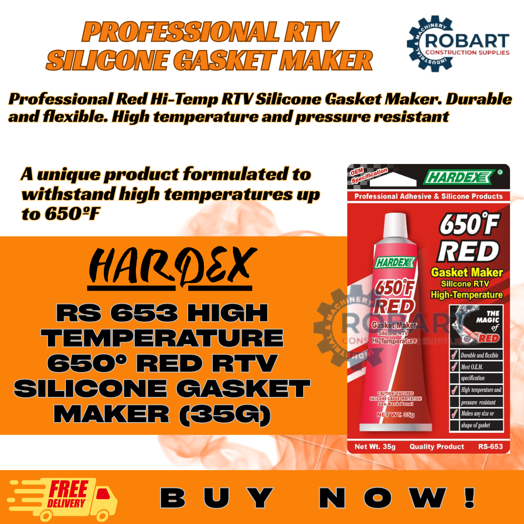 HARDEX RS 653 RED RTV SILICONE GASKET MAKER 35G | Shopee Philippines