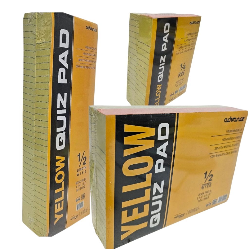 Advance Yellow Quiz Pad Set of 10 Pads | Shopee Philippines