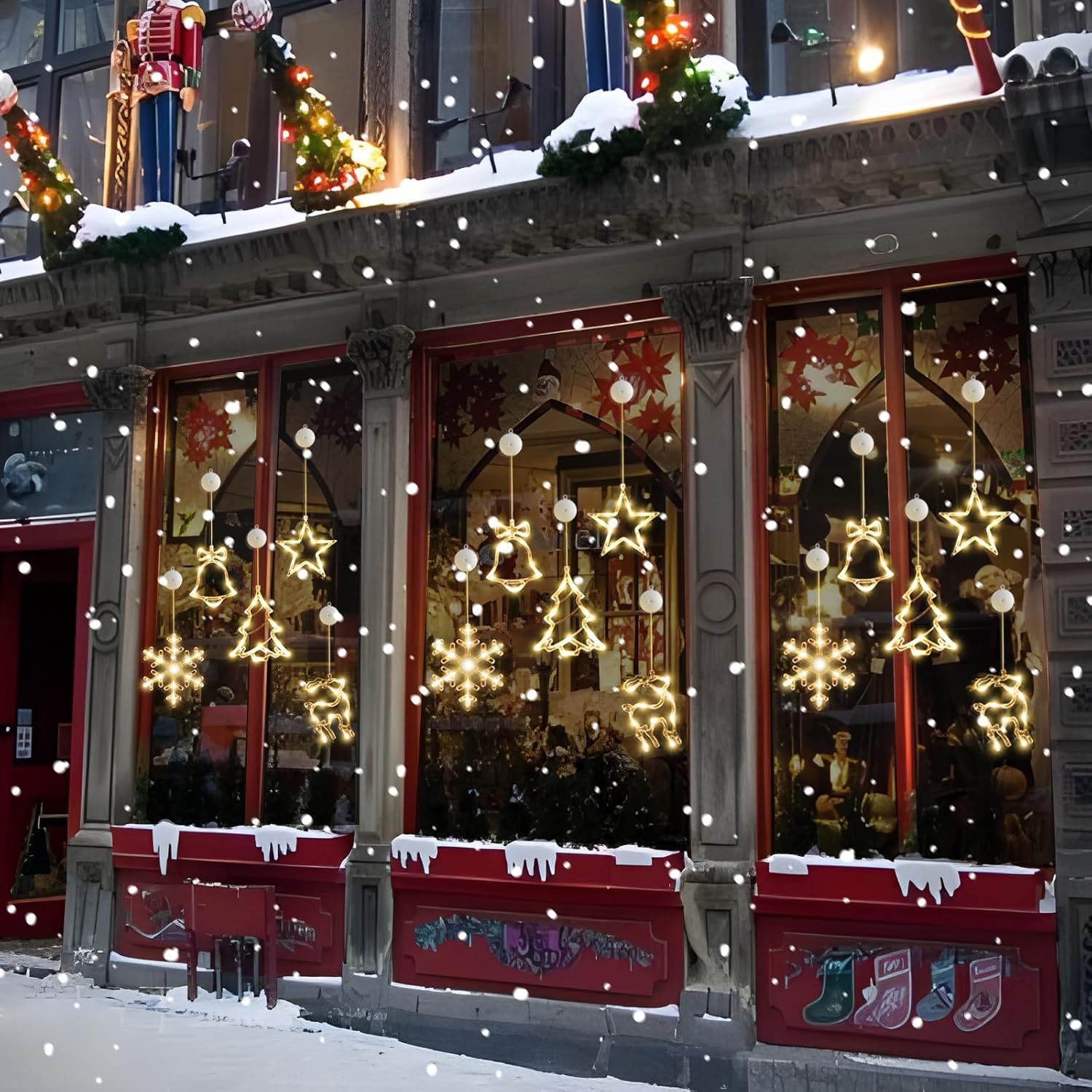Christmas Led Suction Cup Light String Window Display Scene Decoration ...