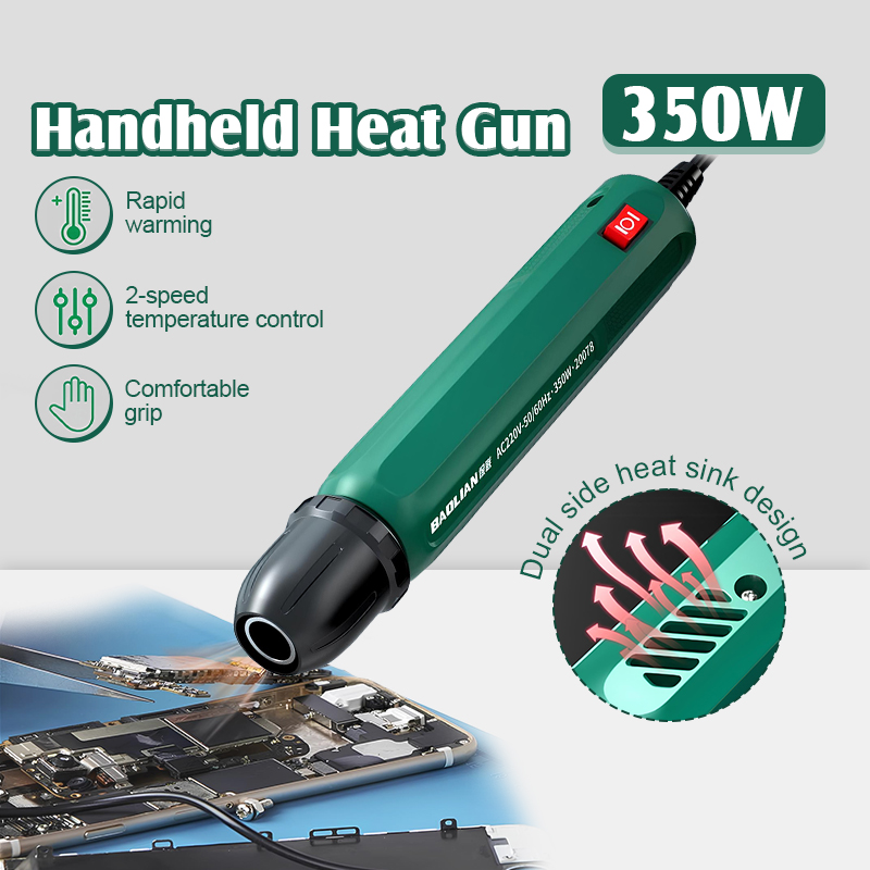 220V 350W Hot Air Gun Diy Mini Heat Gun Handheld Adjustable Heat Gun ...