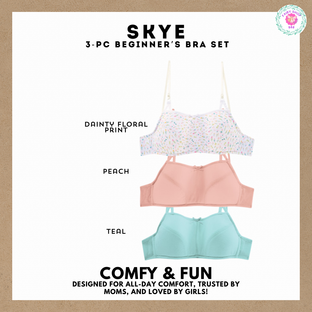 SKYE 3-pc Beginner’s Bra Set | Shopee Philippines