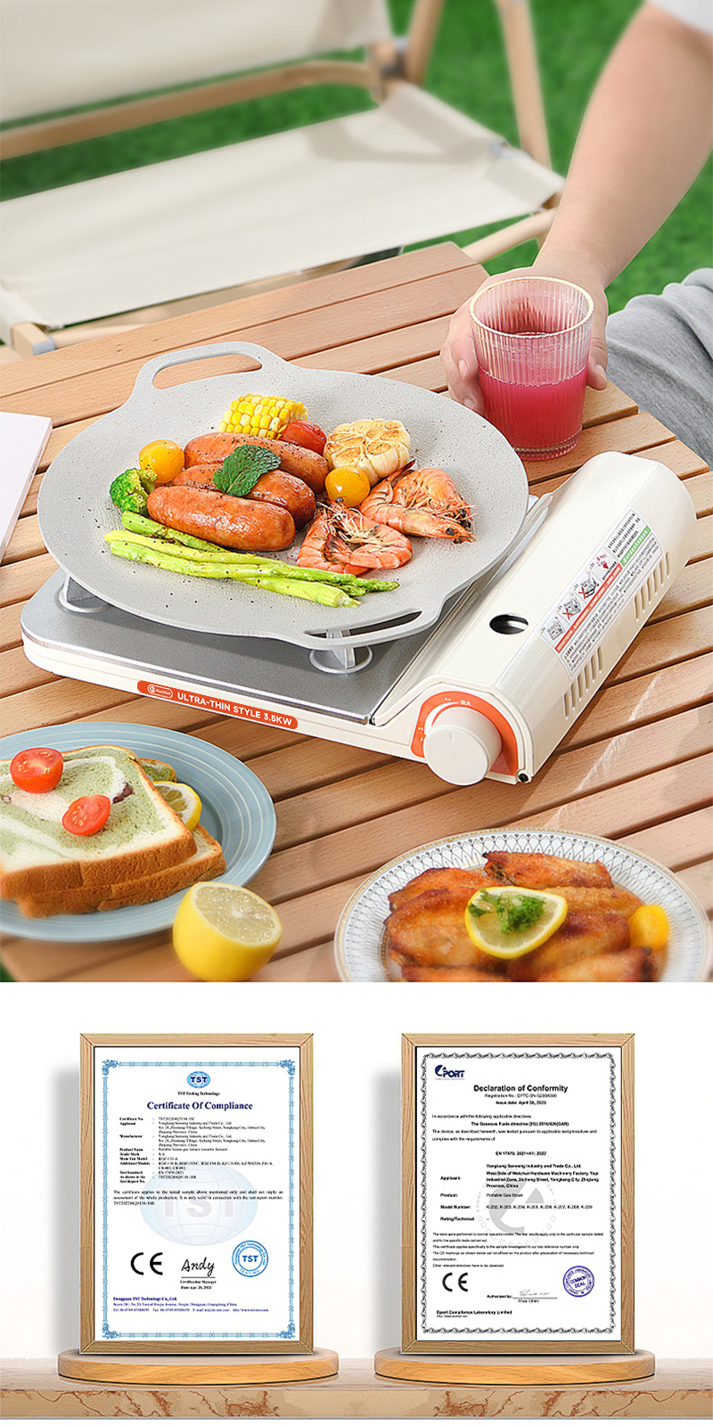 FlashFish Butane Gas Stove Ultrathin Portable - 3500W Camping Piezo ...