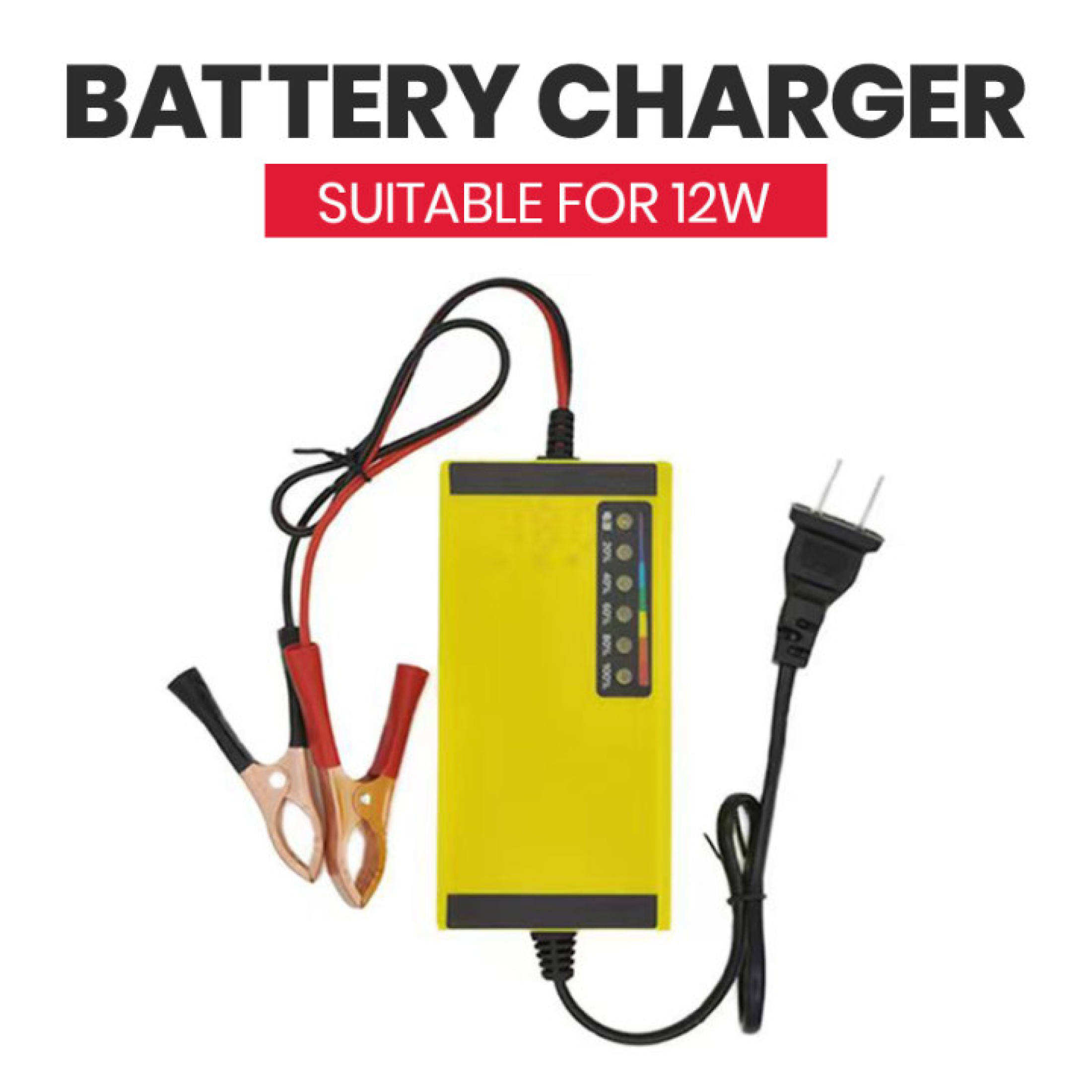 Smart Car Motorcycle Battery Charger 12V Full Automatic Portable Lead ...